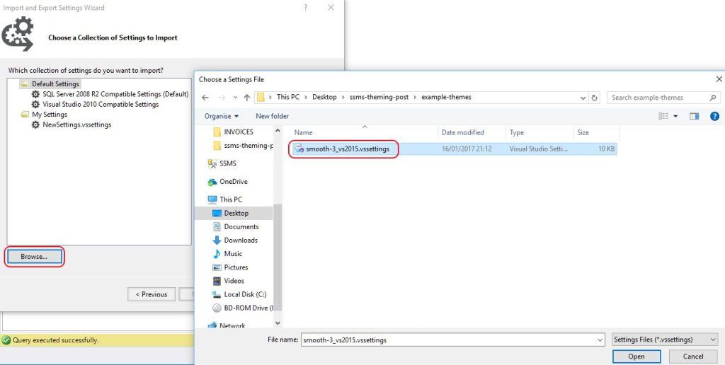 SQL Server Management Studio…Customising those themes! – bearandhammer